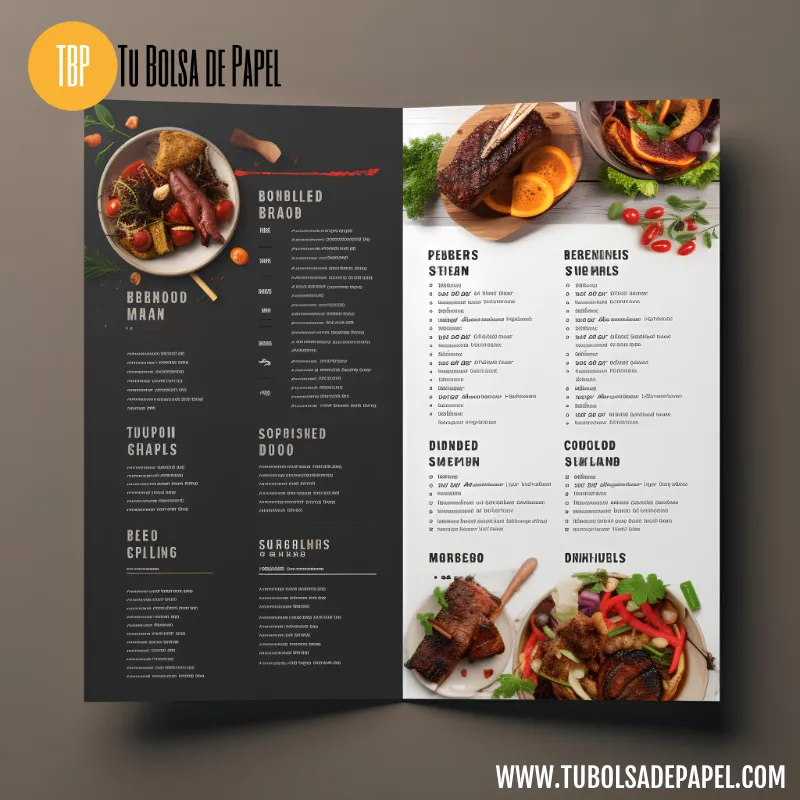 Cartas y menús personalizados para bares y restaurantes - Tu Bolsa de Papel